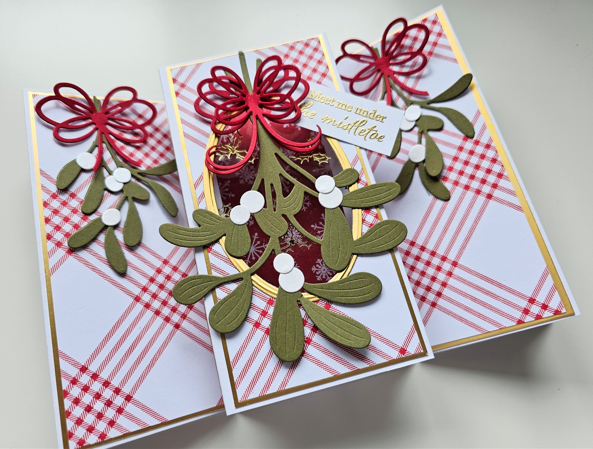 Stunning Wedged Panel Christmas Card Tutorial – positivelypapercraft